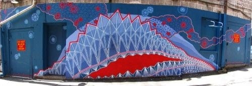 Third annual Living Walls conference and mural exhibit struts ...