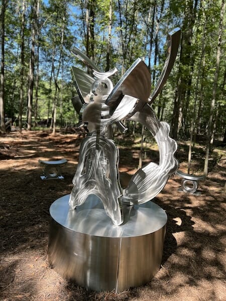 Serenbe community celebrates Curtis Patterson's striking new sculpture ...
